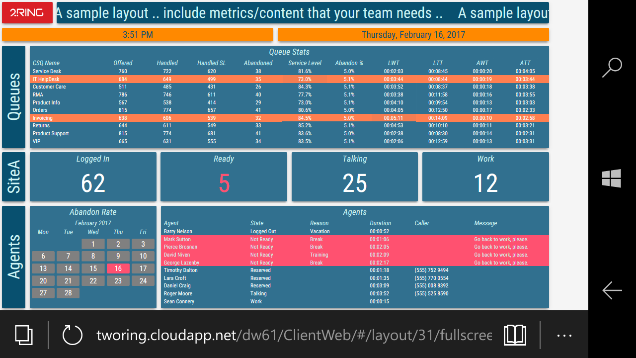 Dashboards & Wallboards – Evercom